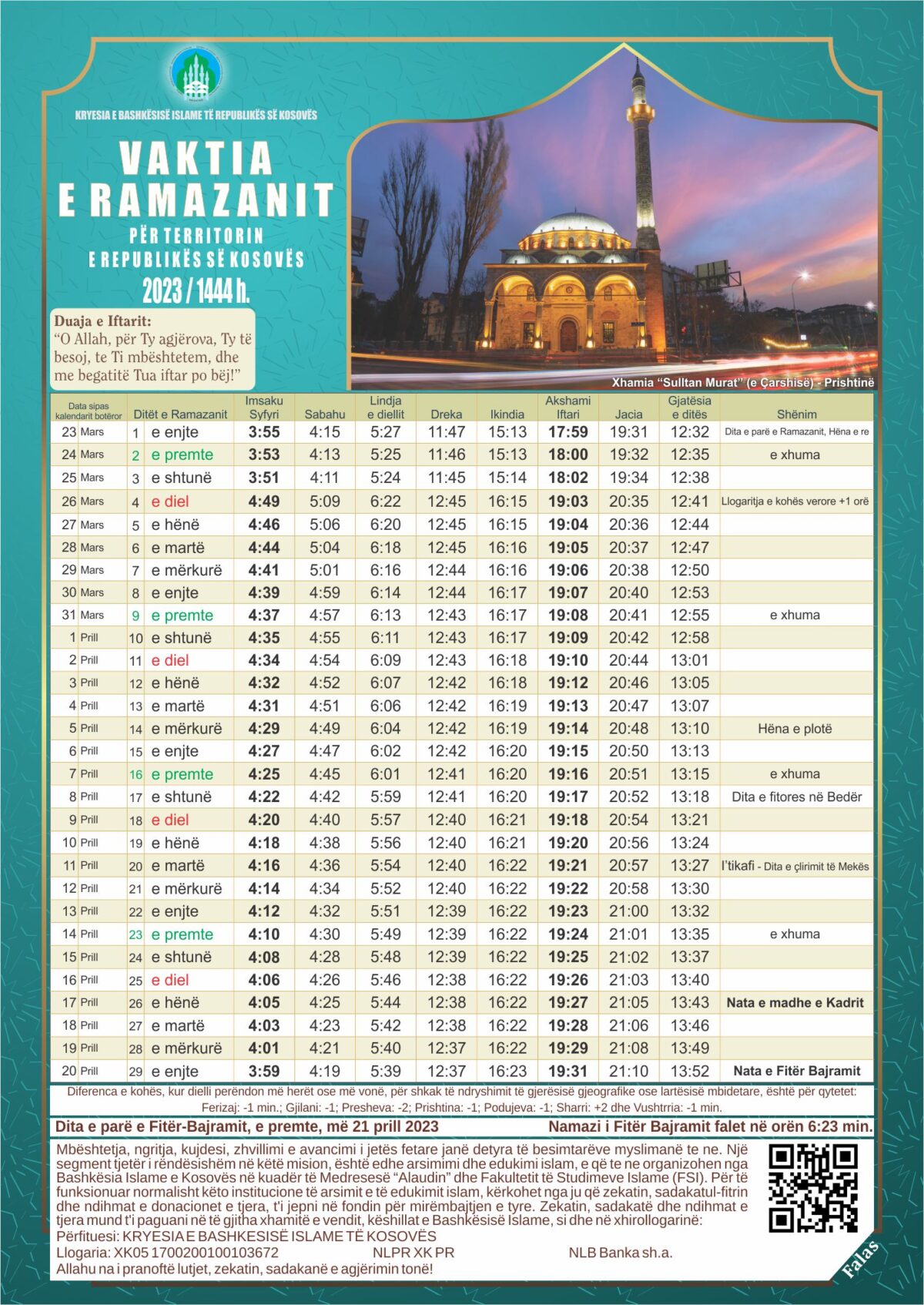 Takvimi – Dituria Islame